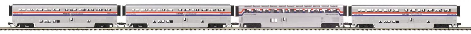 AMTRAK 4-Car Scale SuperLiner (Phase III) Set - 35% OFF MSRP - Imperial ...